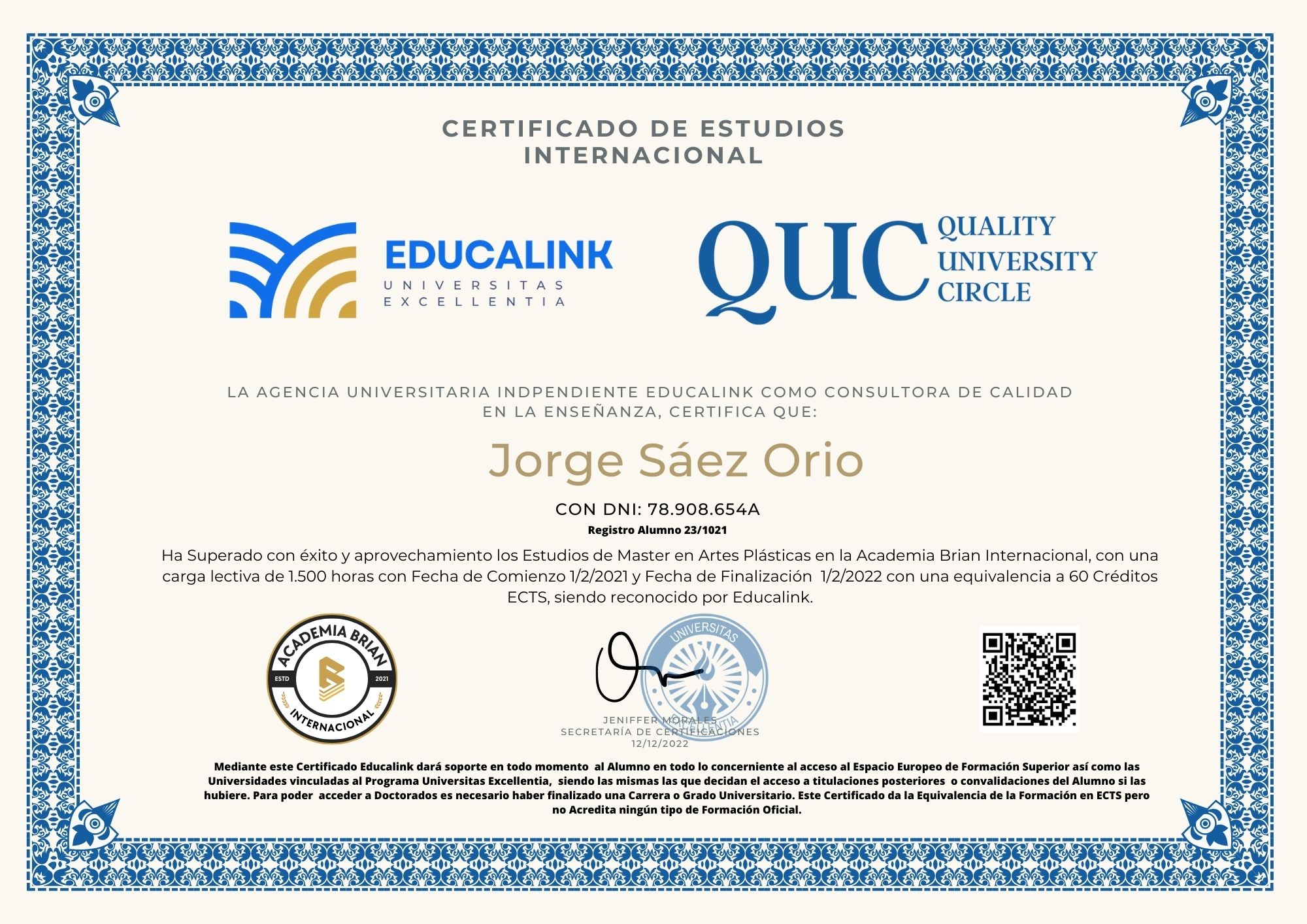 Certificado Internacional - Educalink